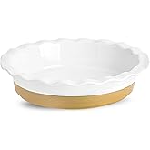 Amazon.com: Mora Modern Farmhouse Style Ceramic Pie Pan - Deep and ...