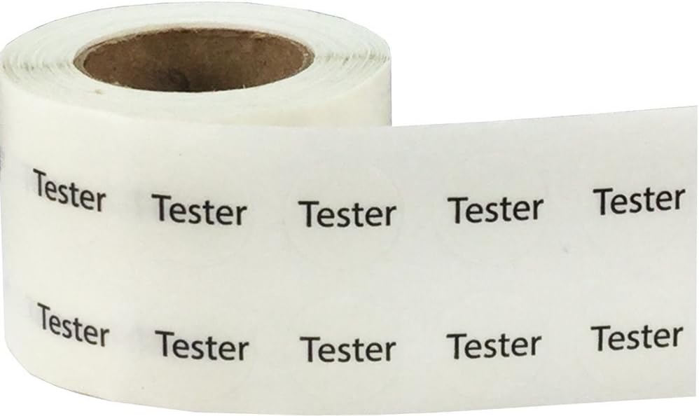 Clear Tester Stickers, 13 mm 1/2 Inch Dot Labels 1000 Pack – BigaMart