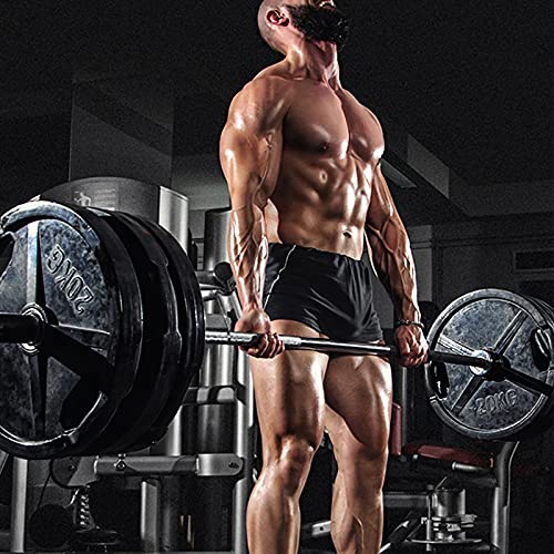 A-free Olympic 7 Feet Weight Bar with Two Spring Collars, Solid Iron ...