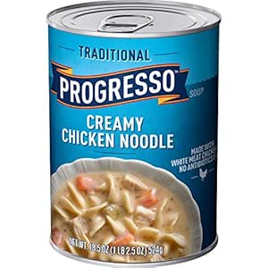 Amazon.com : Progresso Traditional, Creamy Chicken Noodle Soup, 12 Cans, 18.5 oz : Grocery ...