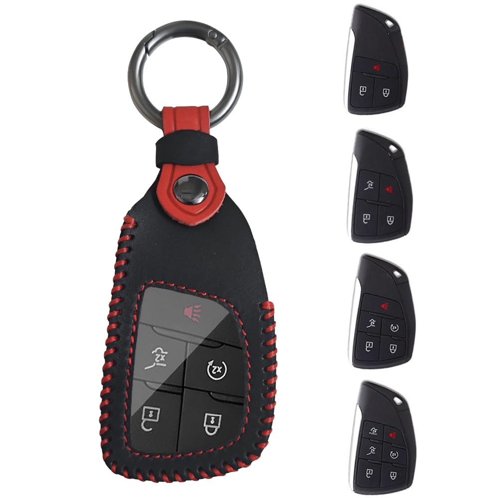 for GMC Key Fob Cover Leather, for 2022 - 2025 Chevy Silverado 1500 GMC ...