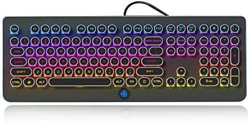 Magic-Refiner MK9 Mechanical Gaming Keyboard RGB Retro Keyboard-Blue ...