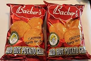 Amazon.com: Backer's Red Hot Potato Chips 10 Oz (Pack of 2)