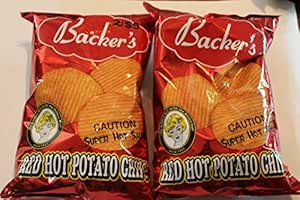 Amazon.com: Backer's Red Hot Potato Chips 10 Oz (Pack of 2)