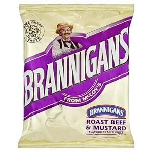 Brannigans from McCoy's Roast Beef & Mustard Flavour Potato Chips 40g ...