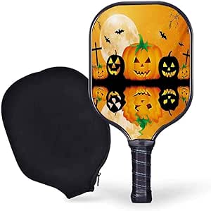 Halloween Pickleball Paddle Set, Spooky Carved Halloween Jack o Lantern ...