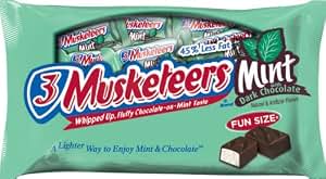 Amazon.com : 3 Musketeers Fun Size Dark Chocolate Mint Bars, 11-Ounce ...