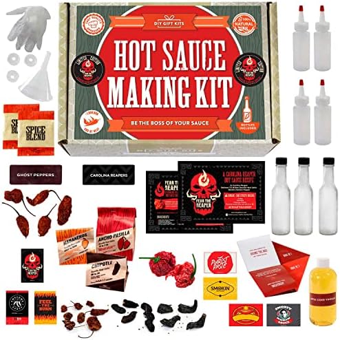 DIY Gift Kits Carolina Reaper Hot Sauce Making Kit with Everything ...
