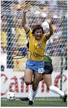 DS Zico - Brazil Signed Autographed 21cm x 29.7cm A4 Photo Poster ...