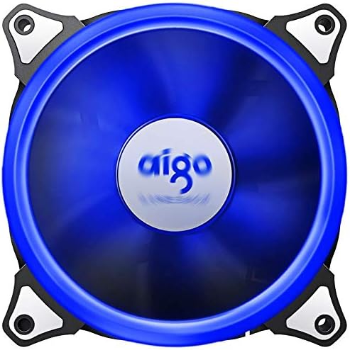 Aigo Aurora 120mm Cooling Fan with Blue LED Halo Ring 3-pin/LP4 Anti ...