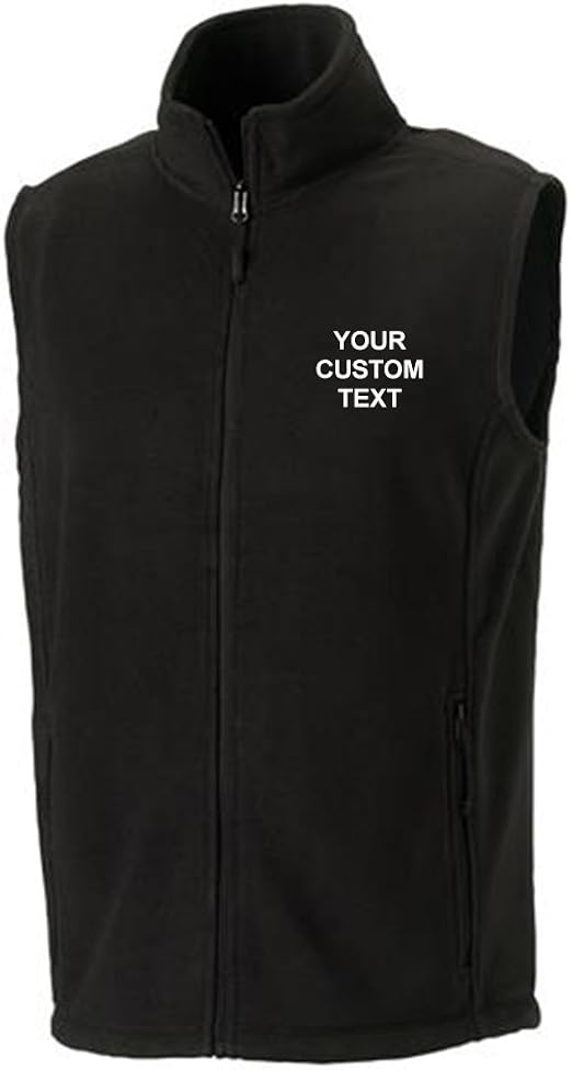 Star and Stripes Personalised Outdoor Fleece Gilet, Custom Text on ...