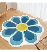 Amazon.com: USTIDE Pink Flower Shaped Rug 47x47 Inch, Washable Flower ...