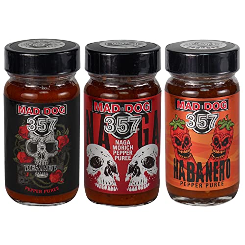 Mad Dog 357 Habanero/Carolina Reaper/Naga Morich Ghost Pepper Puree ...