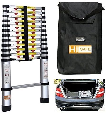 Aluminum 12.5ft Telescoping Extension Ladder and Free Storage Bag ...