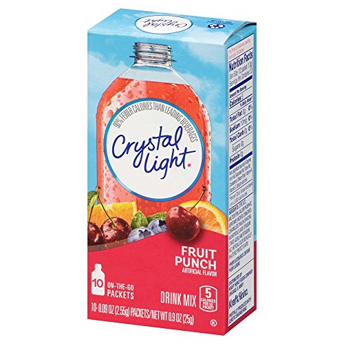Crystal Light Drink Mix, Fruit Punch, On The Go Packets, 10 Count (Pack ...