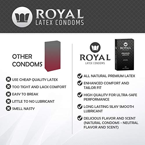 Royal Ultra-Thin Latex Condoms - Strawberry Flavored and Lubricated ...
