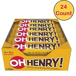 Amazon.com : OH HENRY! Chocolatey Candy Bars, 24 Count : Grocery ...