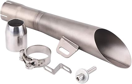 Qiilu Edelstahl Motorrad Auspuffrohr Abgasrohr Auspuff Schalldämpfer ...