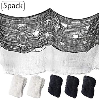 Amazon.com: Alpurple 5 Packs Halloween Creepy Cloth,Scary Spooky Cloth ...