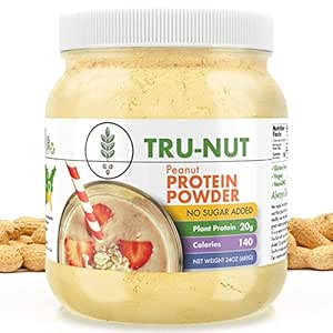 Amazon.com : Tru-Nut Plant Based Peanut Butter Protein Powder - Vegan ...