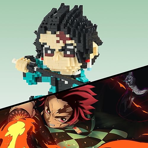 MACTANO Anime Demon Slayer Brickheadz Tanjiro Kamado Figure Building ...