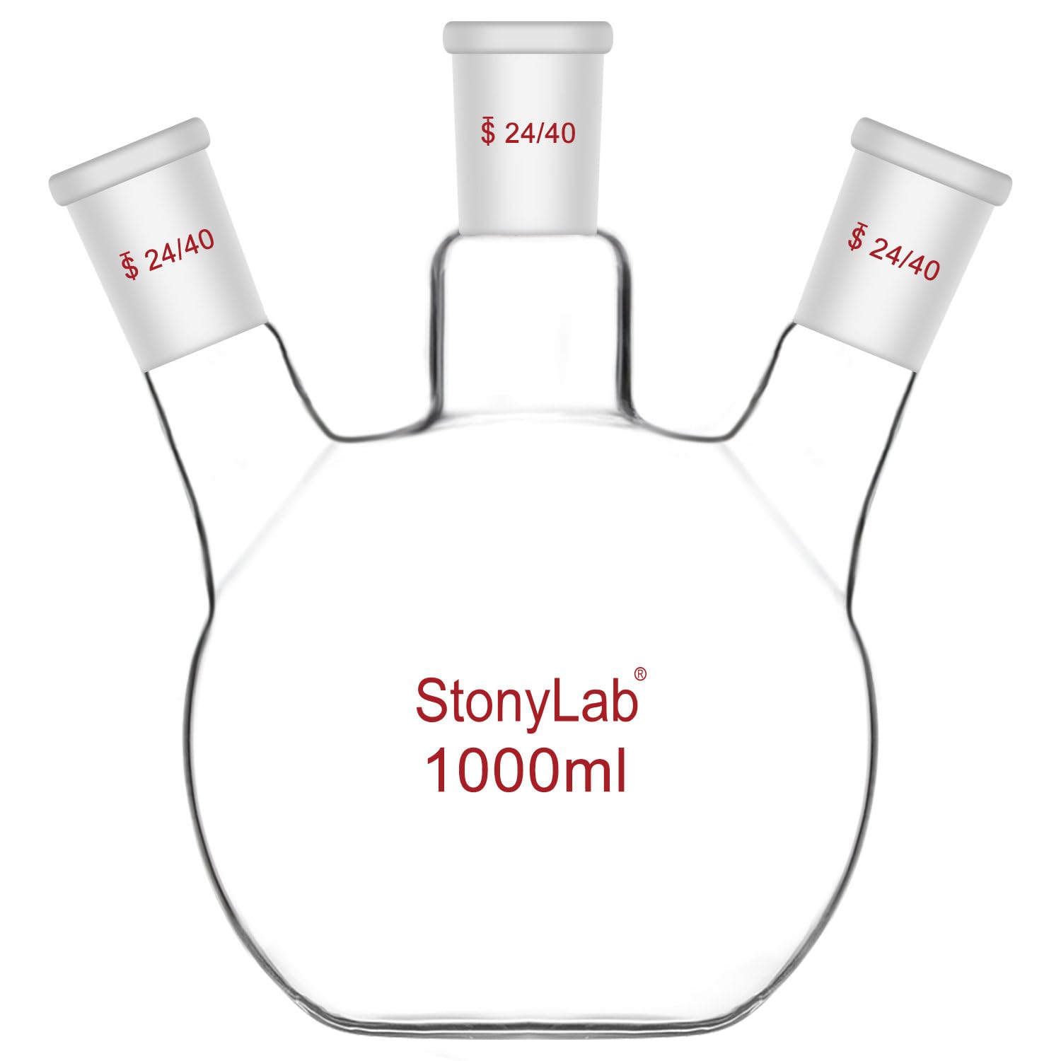 Mua stonylab 3 Neck Flat Bottom Flask, High Borosilicate Glass, 24/40 ...