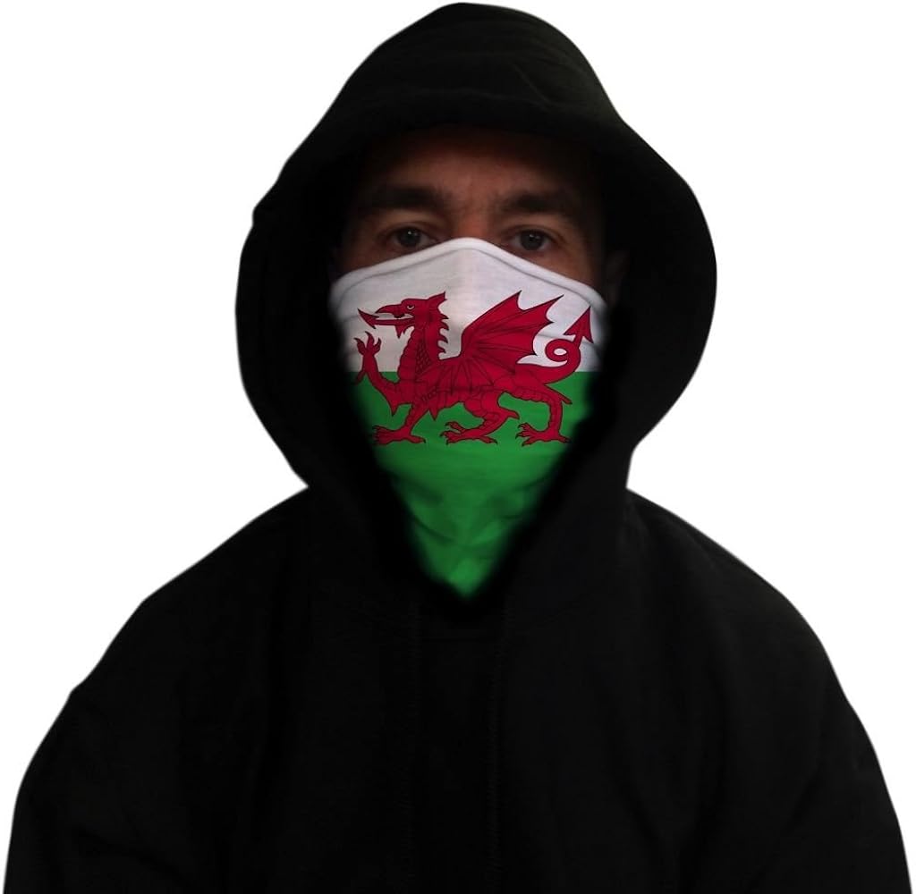 Welsh Flag of Wales Tubular Bandana-Cymru-Y Ddraig Goch Red Dragon Neck ...