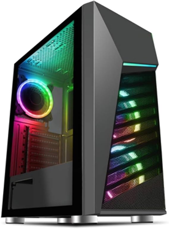 CiT Alpha ARGB PC Gaming Case, ATX, 3 Pin AURA Sync, 3 x GameMax ...