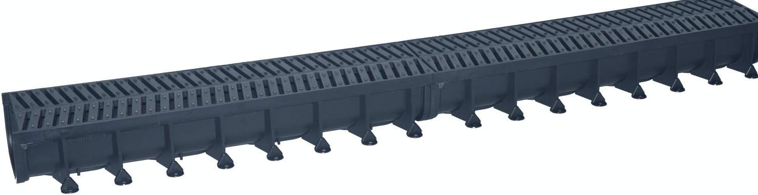 8 x Heavy Duty A15 Shallow Easy Flow Storm Drainage Channel Drain PVC ...