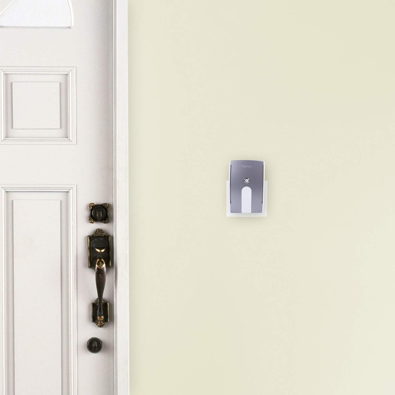 Byron BY514 Wireless Doorbell Set, 125 m Range, 8 Melodies, Volume ...