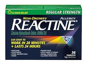 Reactine Tablets Regular Strength 5 mg, 36 Count: Amazon.ca: Health ...