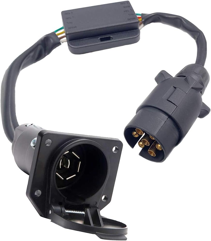 Amazon.com: CARROFIX European Round 7-Pin Connector to US 7-Way Blade ...