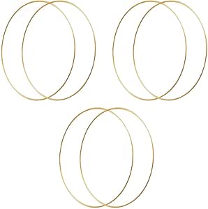 Amazon.com: HOHIYA 12 inch Metal Hoop Floral Craft Gold Dream Catcher ...