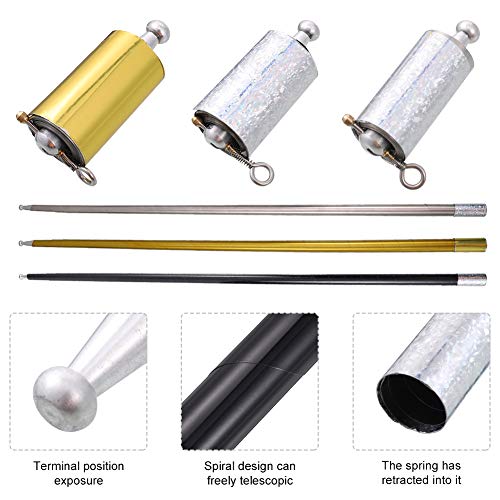 DragonflyDreams 3 Pieces Metal Appearing Cane Magic Wand Magic Cane for ...