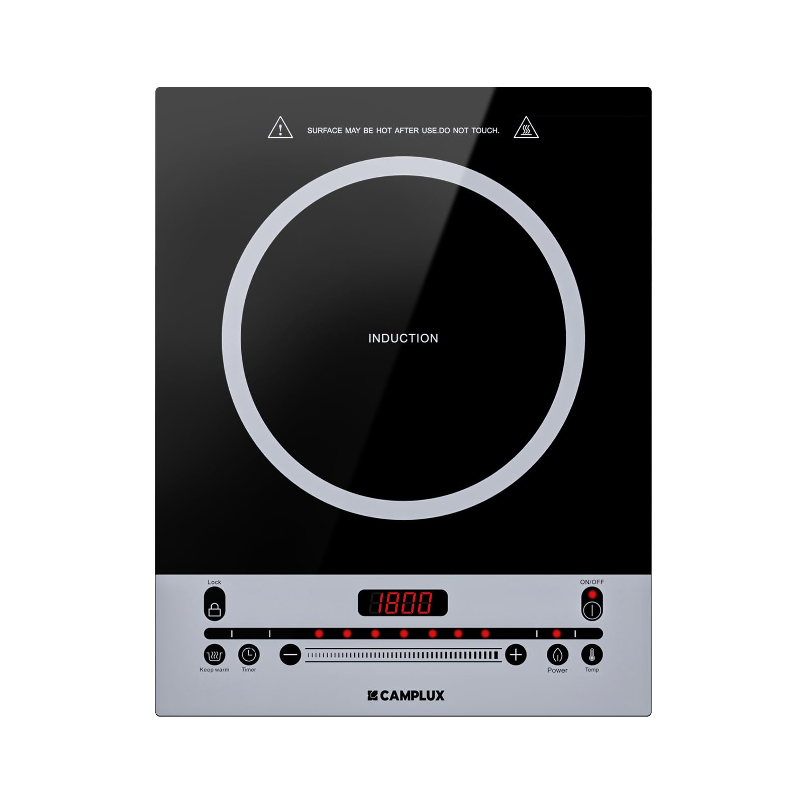 CAMPLUX Portable Induction Cooktop 1800W, 120V Single Burner Electric ...