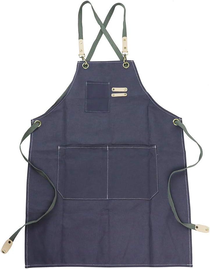 Utility Work Apron Canvas Apron Workshop Tool Apron with Adjustable ...