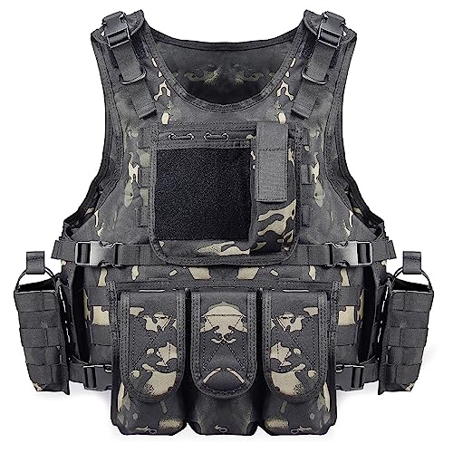 vAv YAKEDA Tactical Vest Airsoft Swat Vest for Men (Black CP) in Kuwait ...
