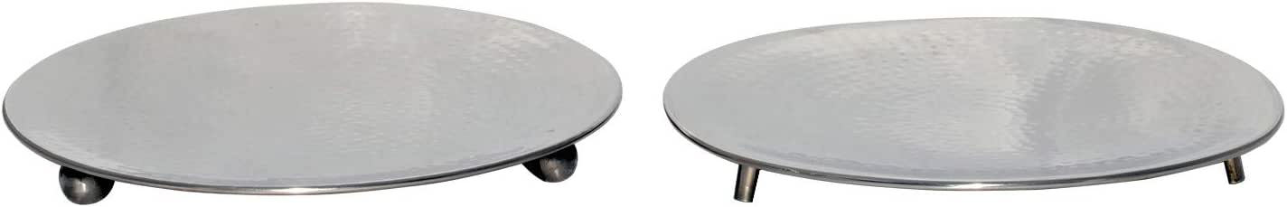 Amazon.com: Hammered Stainless Steel 8" Round trivet set of 2: Kitchen ...