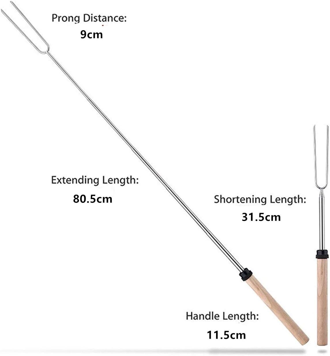 Jielucix Marshmallow Toasting Kit Set of 8 BBQ Accessories Marshmallow ...