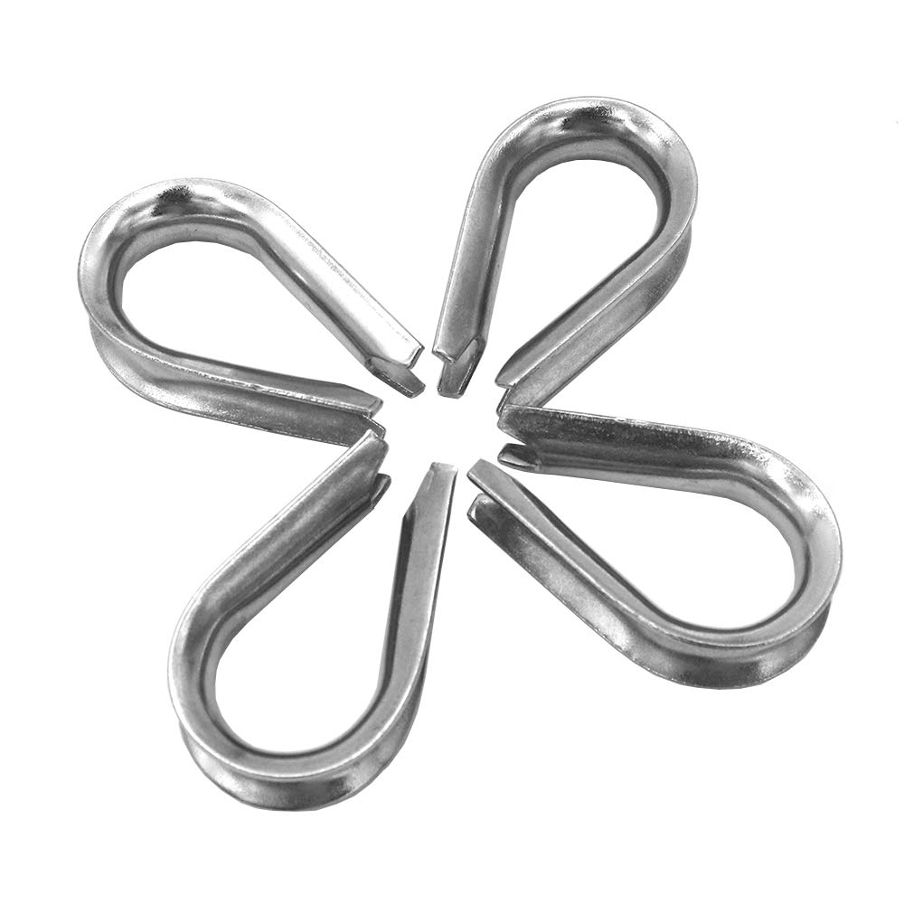 POFET 4Pcs M12 304 Stainless Steel Wire Rope Sleeve Ring, Wire Rope ...