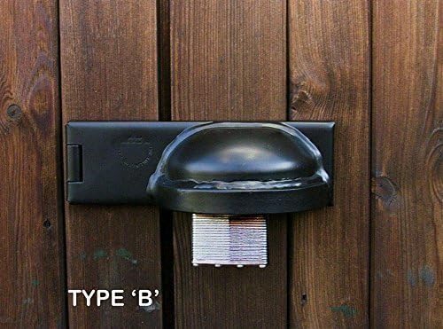 Padlock protector hasp and staple anti crop shrouded lock shield clasp ...