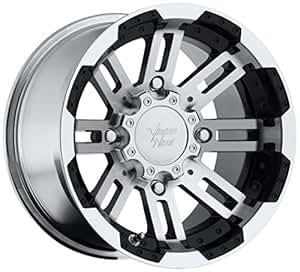 Amazon.com: Vision 375 Warrior Gloss Black Wheel with Machined Face ...
