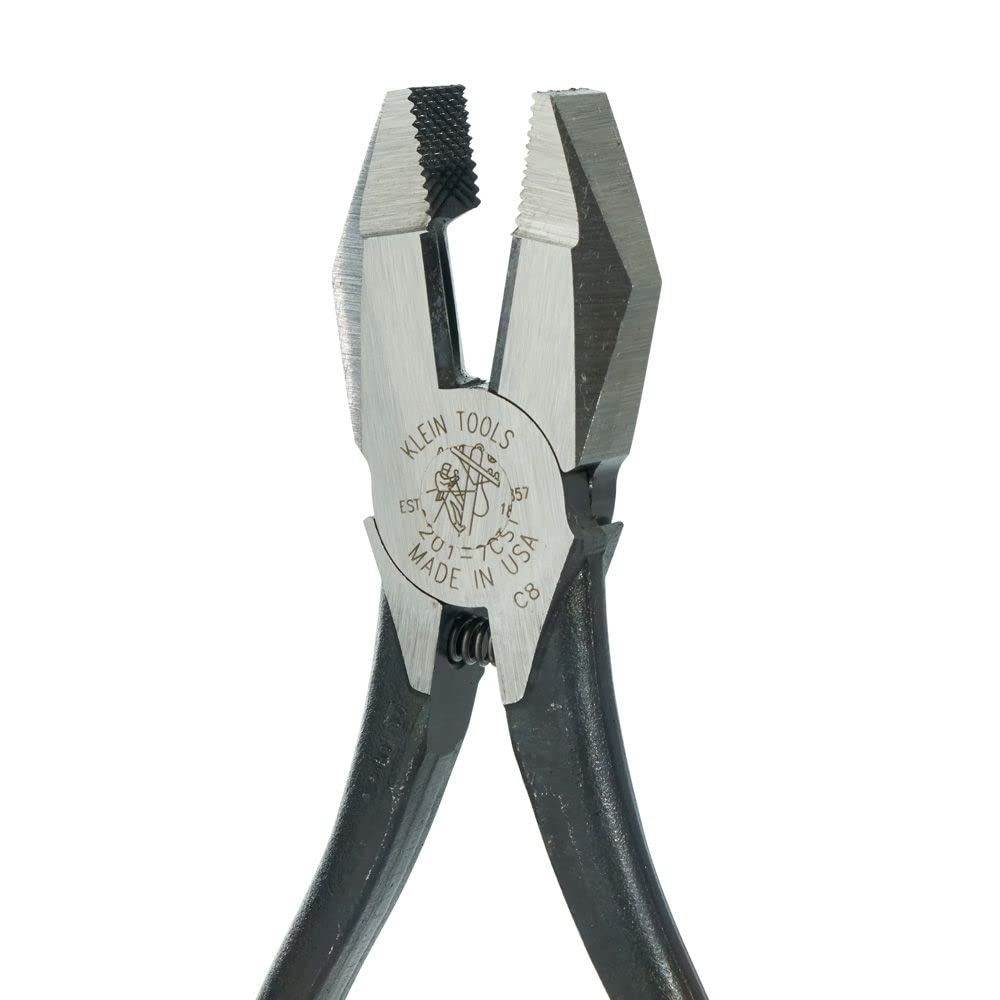 Klein Tools 201-7CST Rebar Work Pliers With Spring-Loaded Action ...