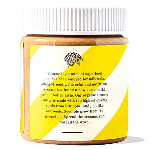 Organic Sesame Butter. All Natural, Nut-Free Sesame Spread (Creamy ...
