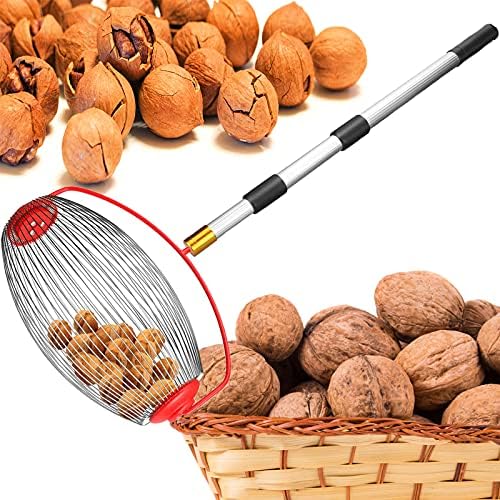 Retractable Fruit Picker,Nut Gatherer,Garden Weasel Rolling Nut ...