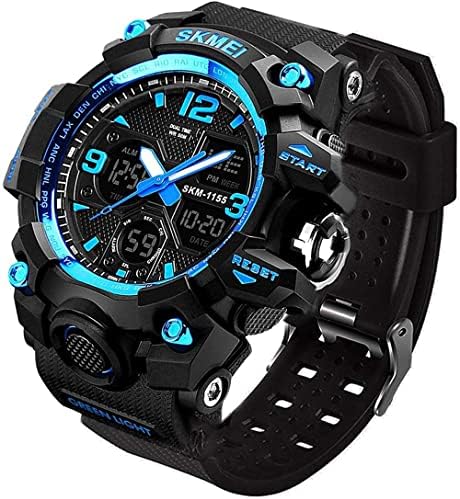 SKMEI Men's Analog Sports Watch, LED Military Digital Watch Electronic ...
