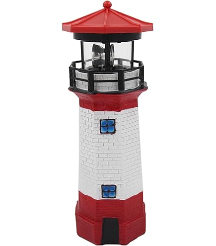 Solar Rotating Beacon Lights Lawn Lighthouse Solar Beacons
