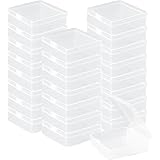 Amazon.com: 24 Pack Small Clear Plastic Beads Storage Containers Box with Hinged Lid,Bead ...