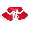 Amazon.com: Christmas Cape Short Xmas Cloak Santa Shawl Velvet Cloak ...