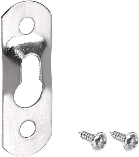uxcell Keyhole Hanging Plate, 37mm x 13mm Single Hole Hook for Picture ...